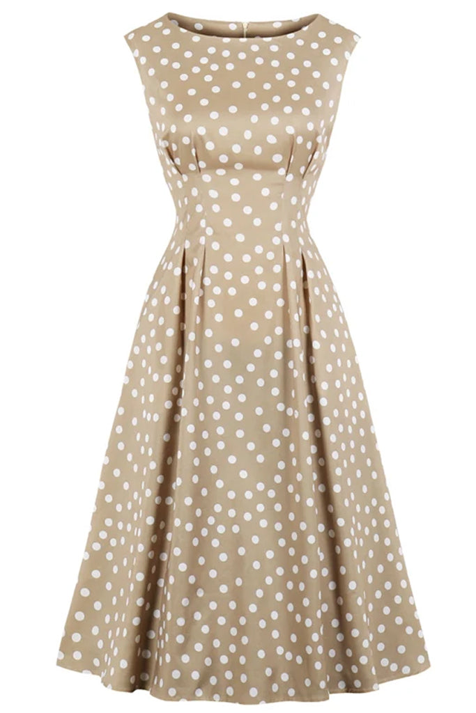 Osprey Beige Polka Dot Dress | Dresses - Dresses | Osprey Beige Dress ...