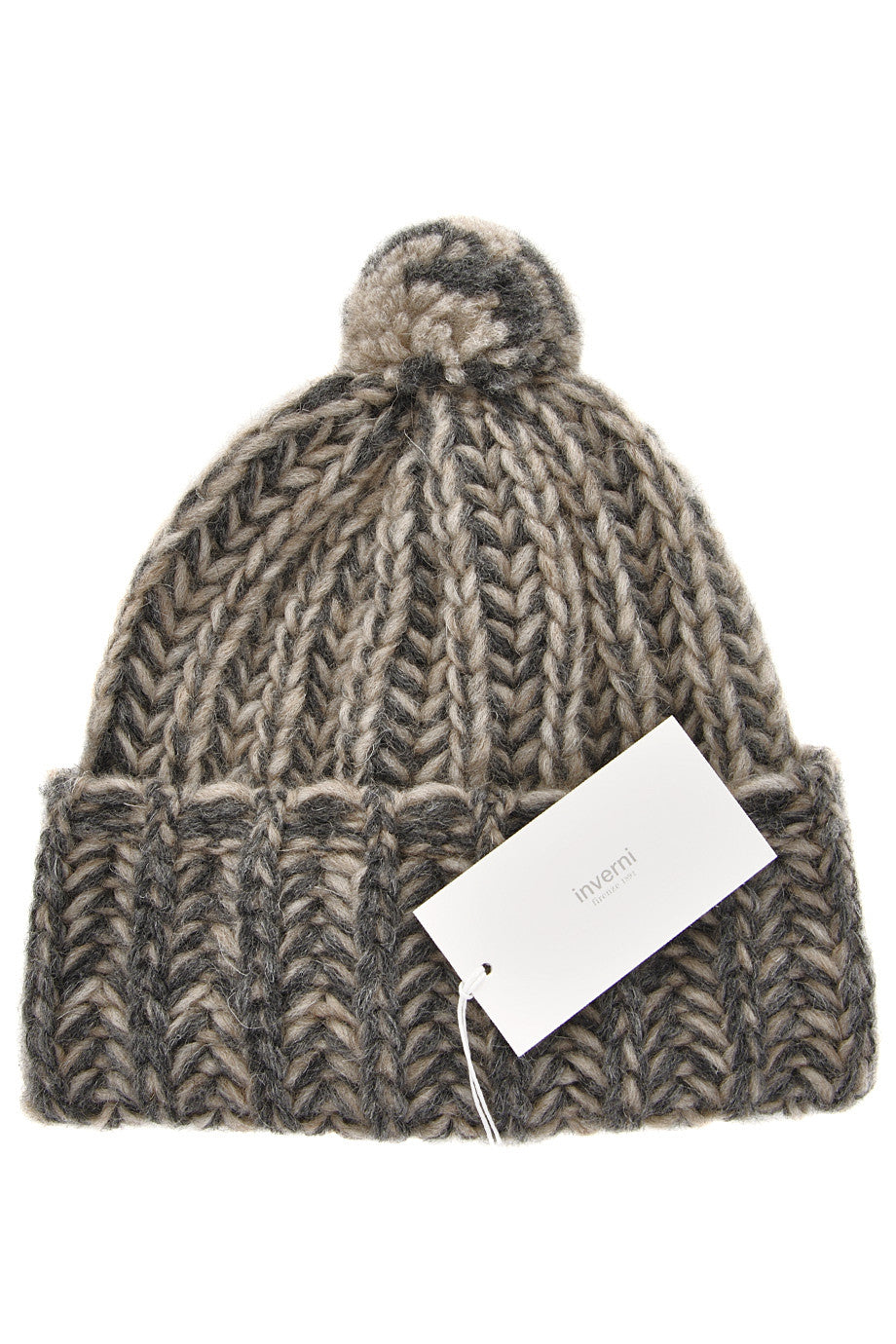 Everest Brown Knitted Beanie - Inverni | Millinery